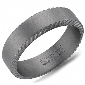 CROWN RING – SANDPAPER FINISH WITH TWIST EDGE – Siebke Hoyt